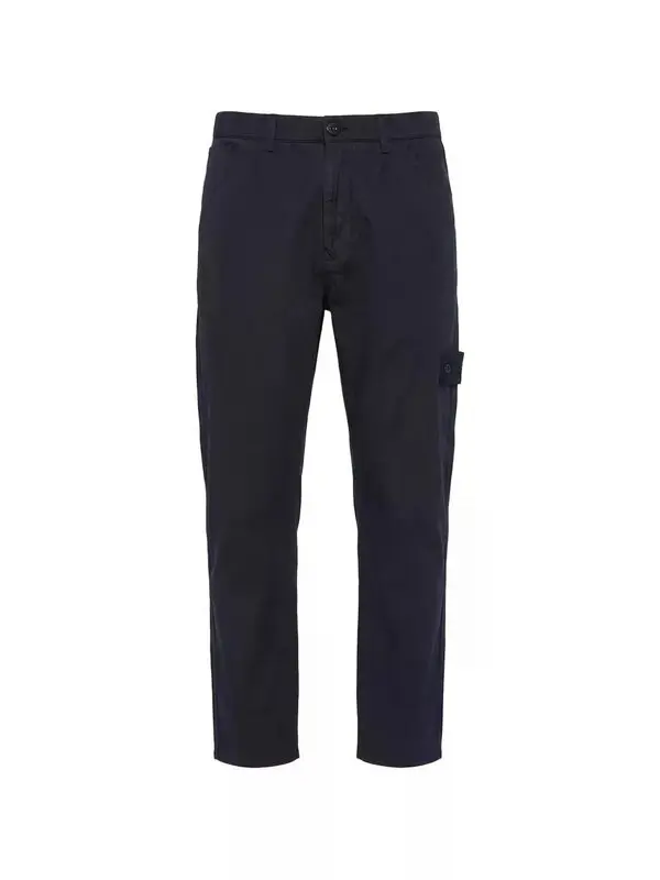 Stone Island 3100025 Raw Hand Wool-cotton Gabardine-tc_s.i. Ghost Chino Trousers - Blue