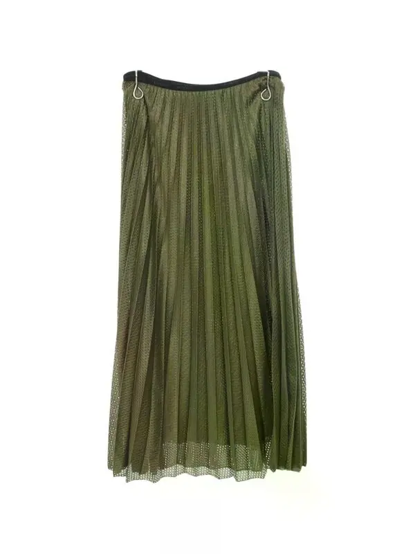 Moncler 2010s Mesh Pleated Midi Skirt