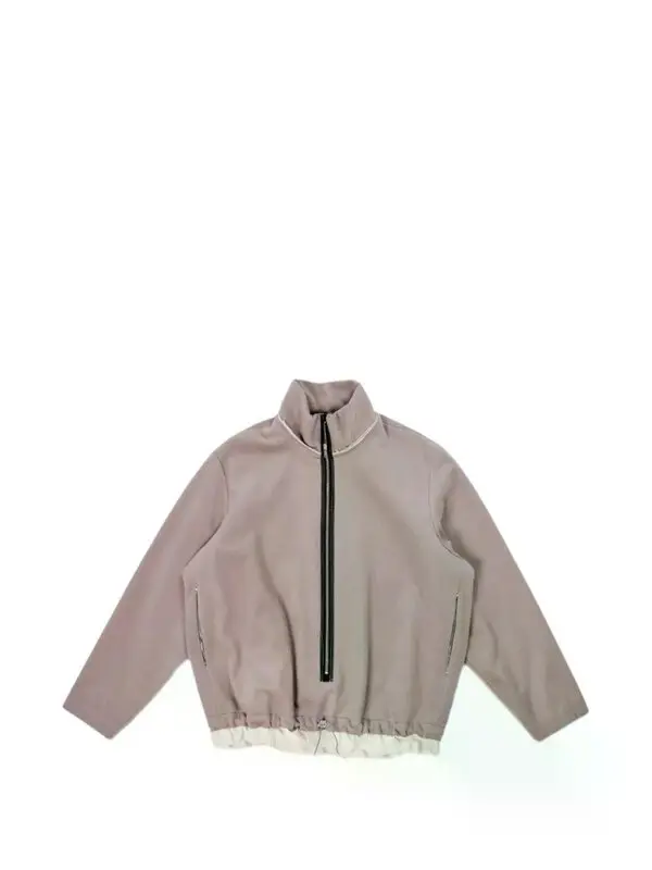 CAMIEL FORTGENS Raw-edge Roll-neck Fleece Jacket