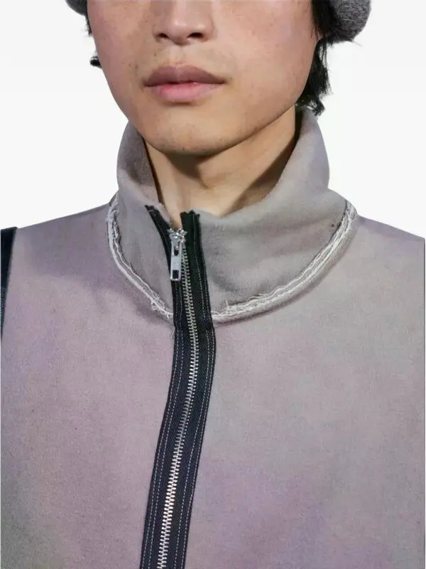 CAMIEL FORTGENS Raw-edge Roll-neck Fleece Jacket