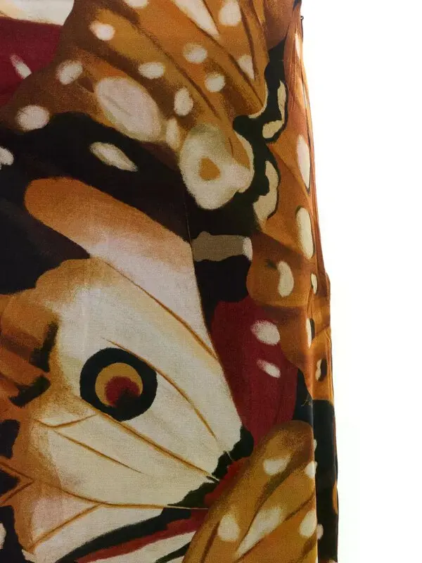 Farm Rio Borbofly Butterfly-print Midi Skirt