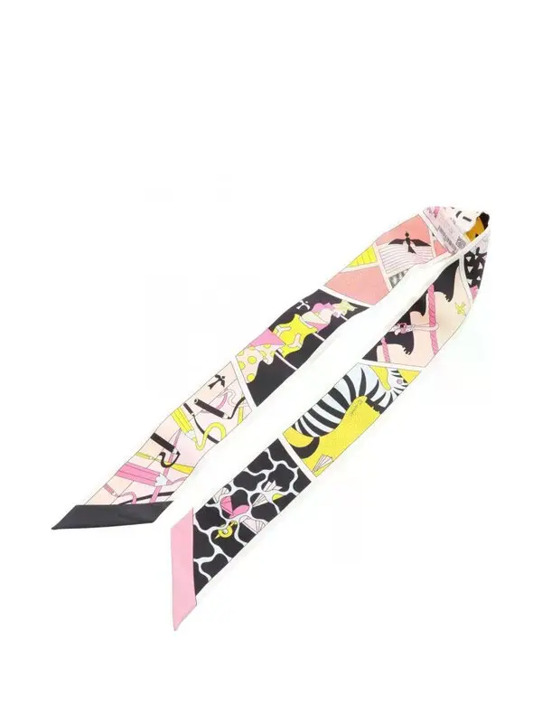 Hermès 2020s Factory Suite Twilly Scarf - White