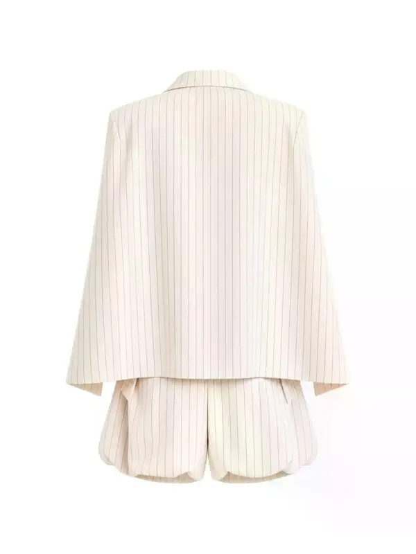 VICOLO Pinstriped Cape-sleeve Blazer