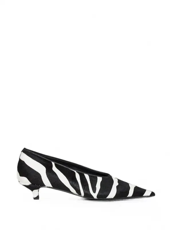 TOTEME Zebra-print Pony-hair Heeled Pumps