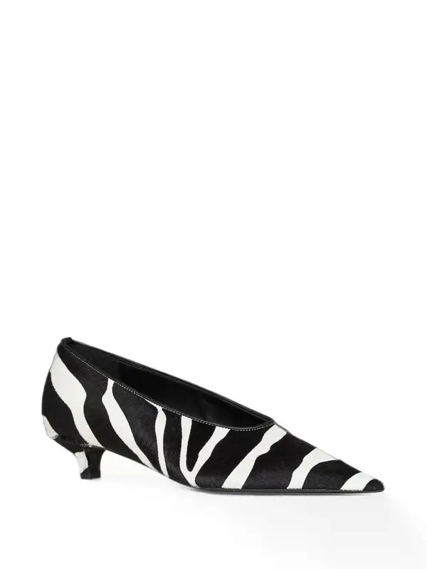 TOTEME Zebra-print Pony-hair Heeled Pumps