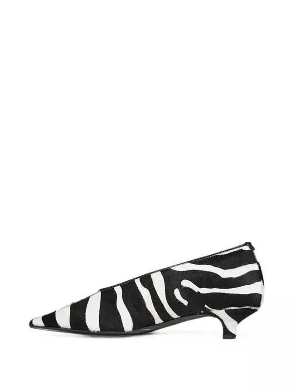 TOTEME Zebra-print Pony-hair Heeled Pumps