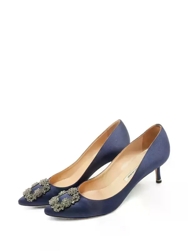 Manolo Blahnik Hangisi Buckled Pumps
