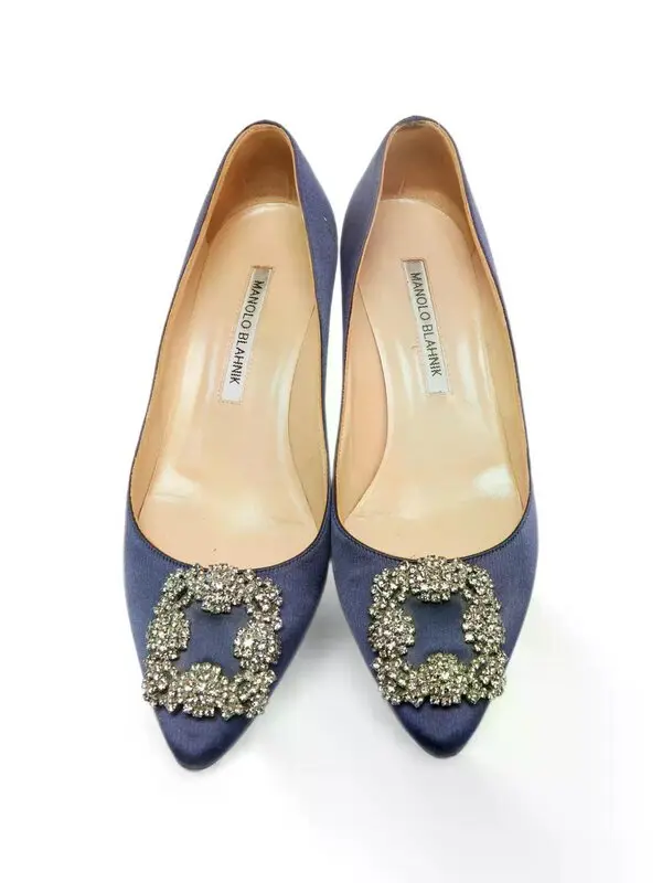 Manolo Blahnik Hangisi Buckled Pumps