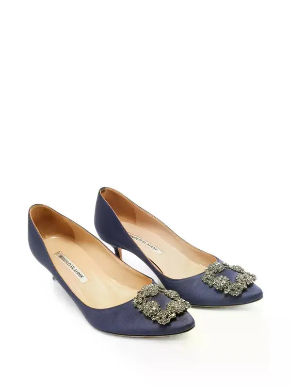 Manolo Blahnik Hangisi Buckled Pumps