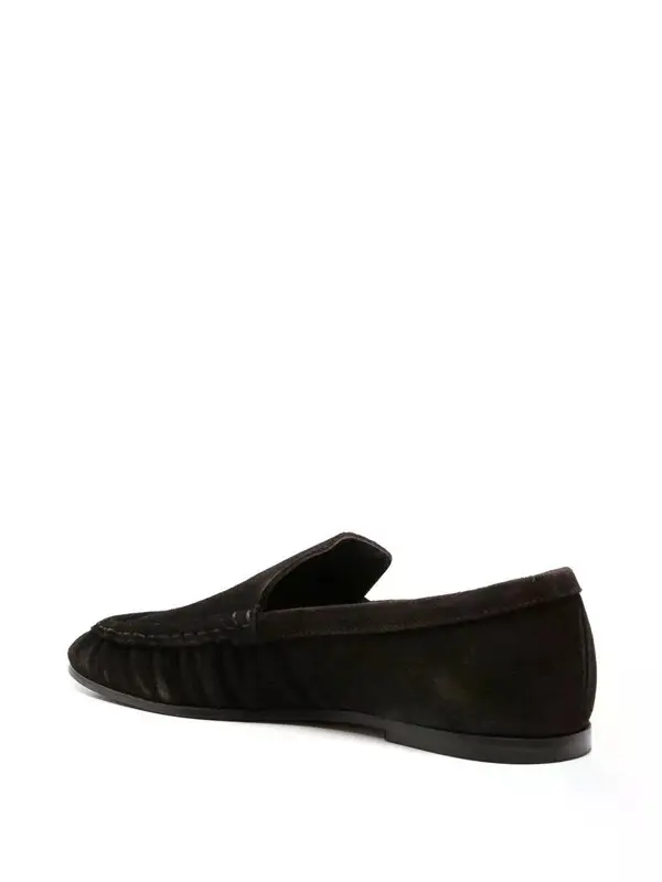 BY MALENE BIRGER Suede-finish Ruched-detail Loafers