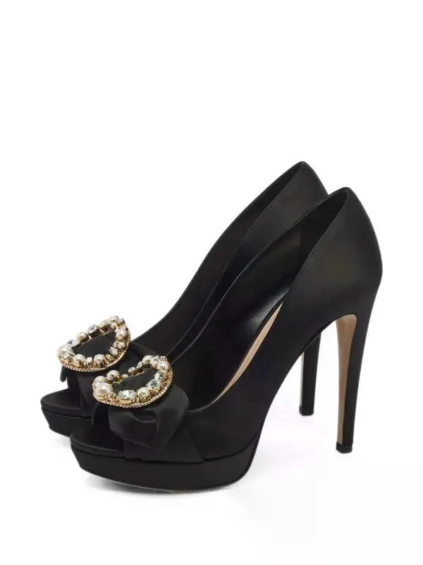 Miu Miu Embellished Platform Pumps