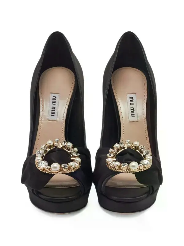Miu Miu Embellished Platform Pumps