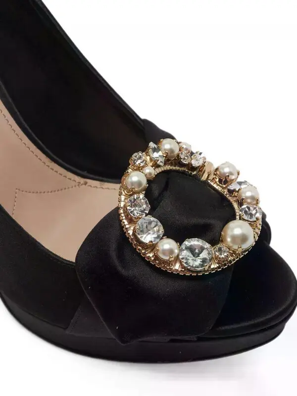 Miu Miu Embellished Platform Pumps