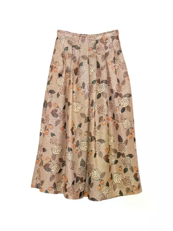 SIYU Dalia Floral-jacquard Pleated Maxi Skirt