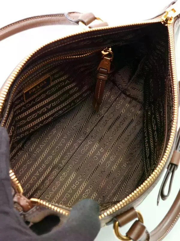 Prada 2010s Logo Jacquard Tote Bag