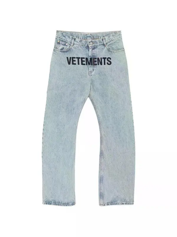 Vetements Logo-print Loose-fit Jeans