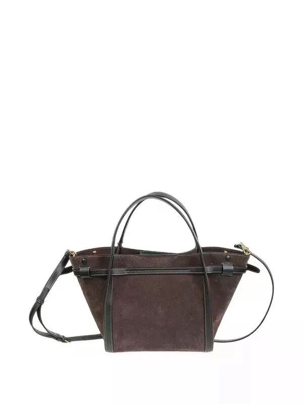 TOD'S T Signature Shopping Bag In Suede Small