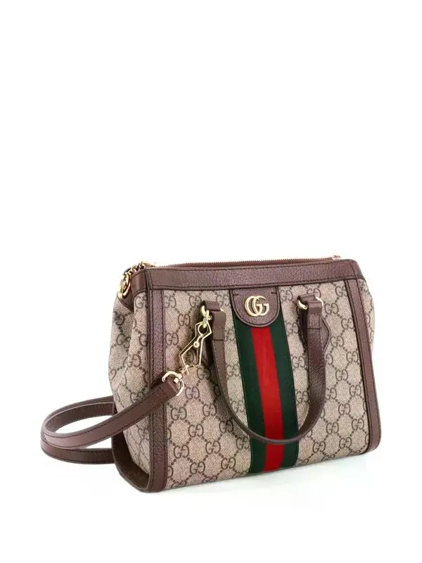 Gucci Ophidia Top Handle Gg Coated Canvas Small Tote Bag