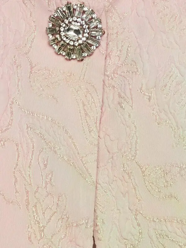Roberto Cavalli Floral-jacquard Cropped Jacket