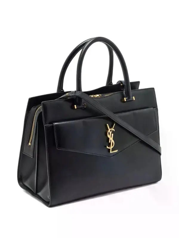 Saint Laurent Medium Uptown Leather Tote Bag