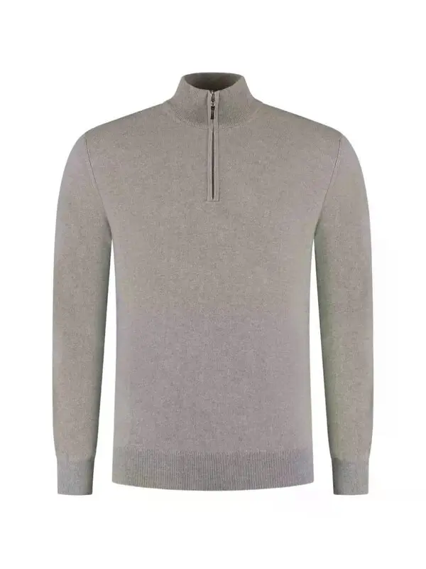DORIANI CASHMERE Half-zip Knitted Sweater