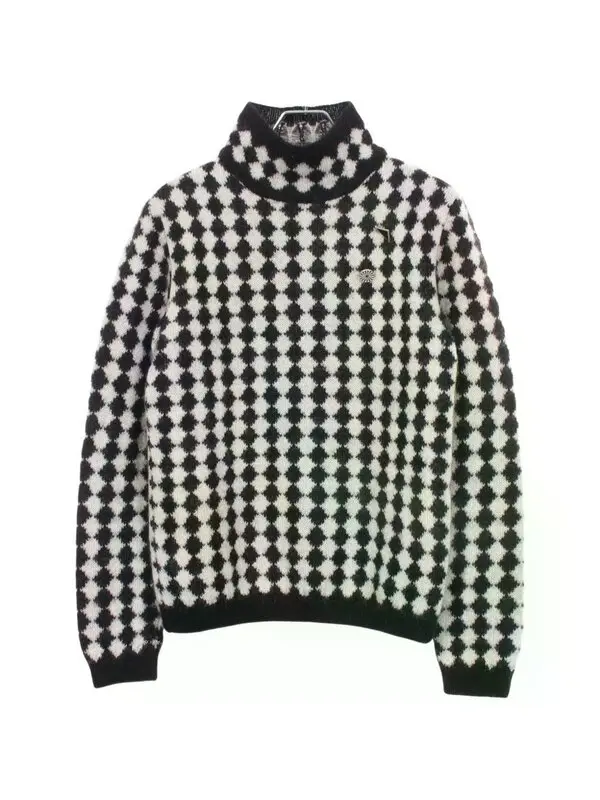 Saint Laurent 2010s Houndstooth Brooch Sweater