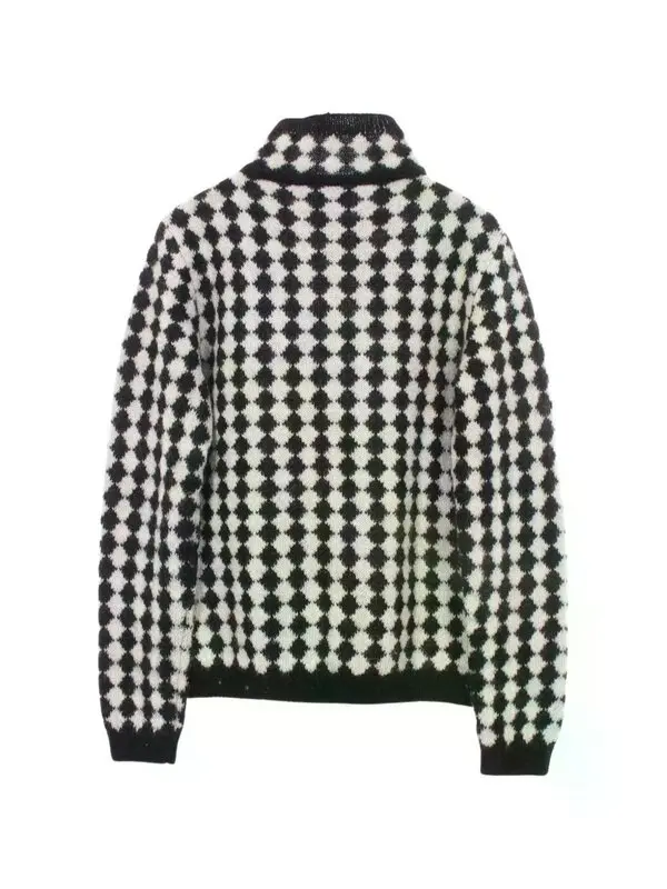 Saint Laurent 2010s Houndstooth Brooch Sweater