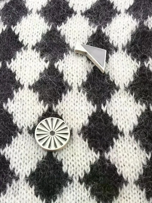 Saint Laurent 2010s Houndstooth Brooch Sweater