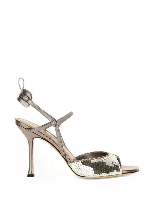Fendi Very Colibrì Sequin-embellished Leather Sandals