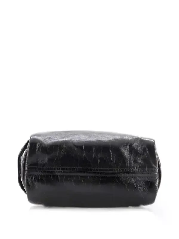 Prada Convertible Top Zip Nappa Leather Small Shoulder Bag - Black