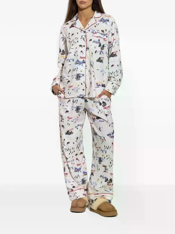Polo Ralph Lauren Ski-motif Cotton Long-sleeve Pyjama Set