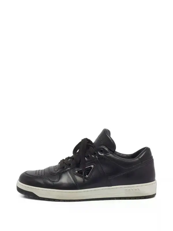 Prada Lace-up Leather Sneakers
