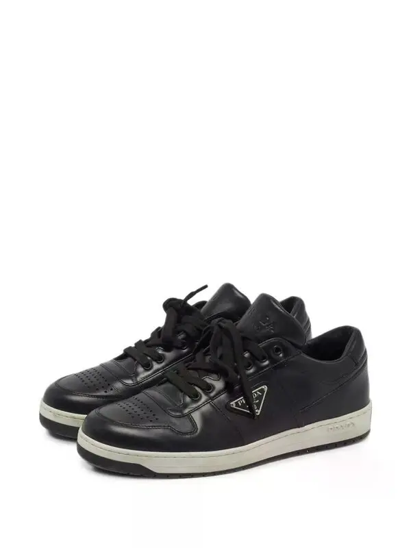 Prada Lace-up Leather Sneakers
