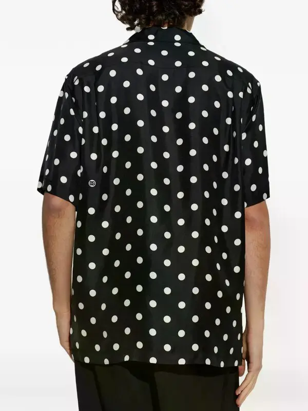 Dolce & Gabbana Polka Dot-print Silk Twill Shirt
