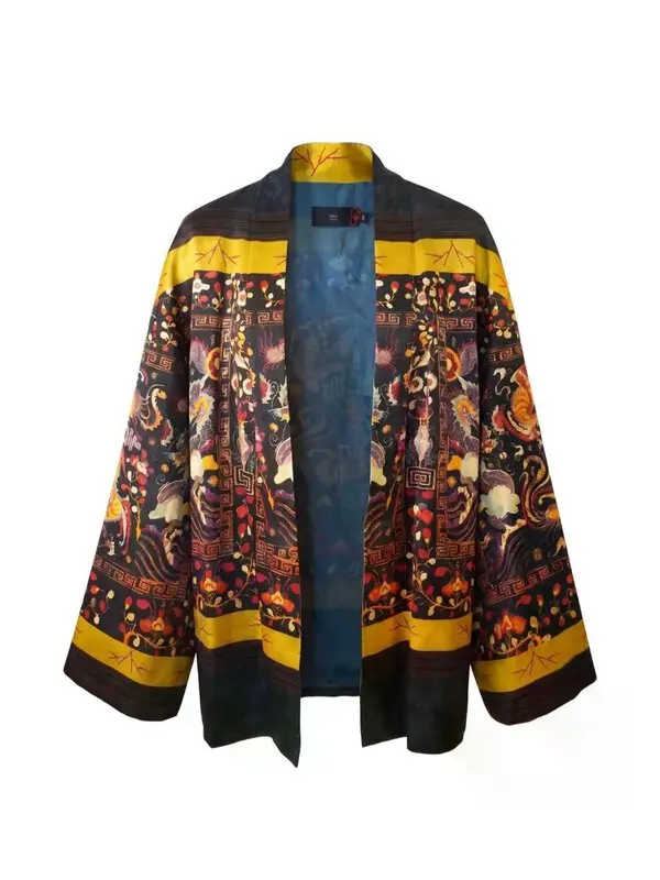 HUI MILANO Floral-print Silk Cardigan