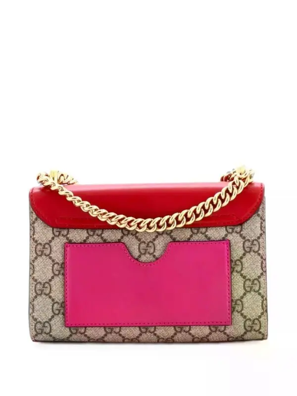 Gucci Padlock Shoulder Bag Gg Coated Canvas And Leather Small Crossbody Bag