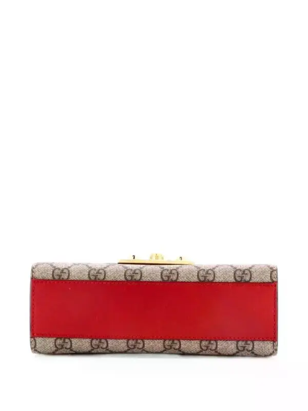 Gucci Padlock Shoulder Bag Gg Coated Canvas And Leather Small Crossbody Bag