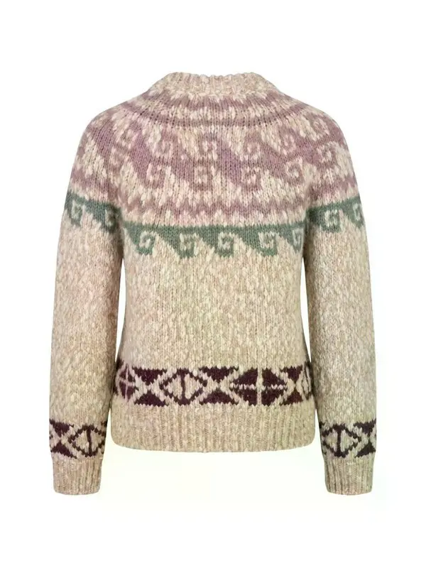 Moncler Fair Isle Knit Wool Sweater
