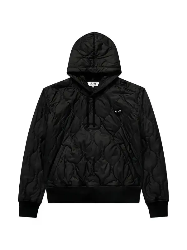 Play Comme Des Garcon Quilted Heart Logo Hoodie Jacket
