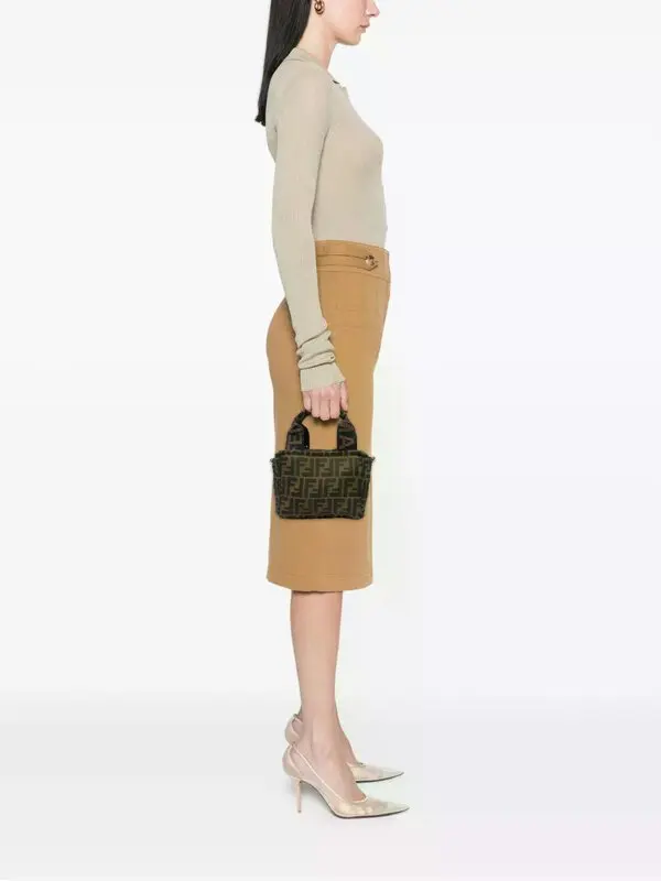 Fendi 2000-2010 Mini Zucca Canvas Satchel