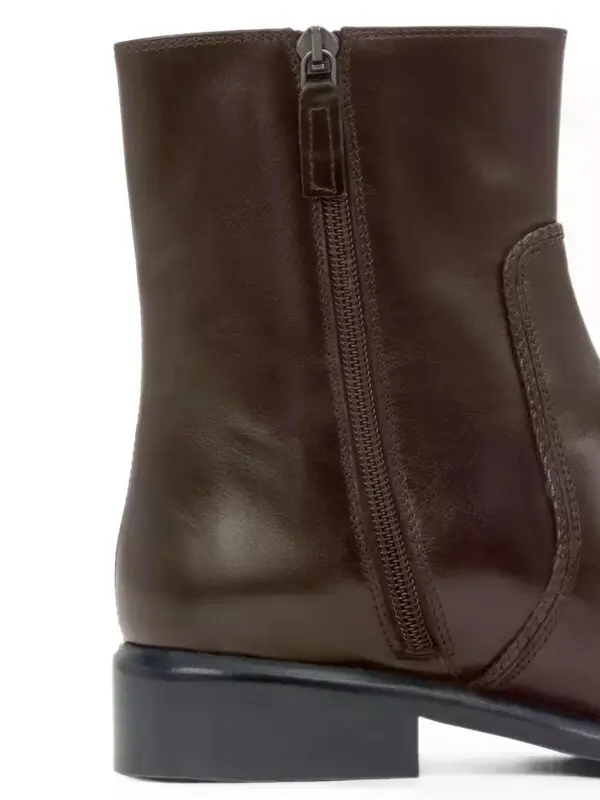 CastaÑer Elsa Braided Leather Ankle Boots