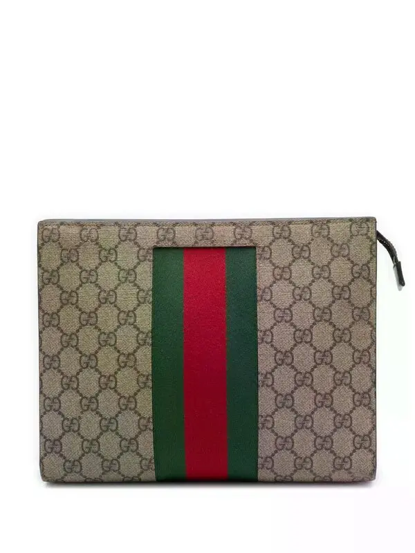 Gucci 2016-2026 Gg Supreme Web Clutch Bag