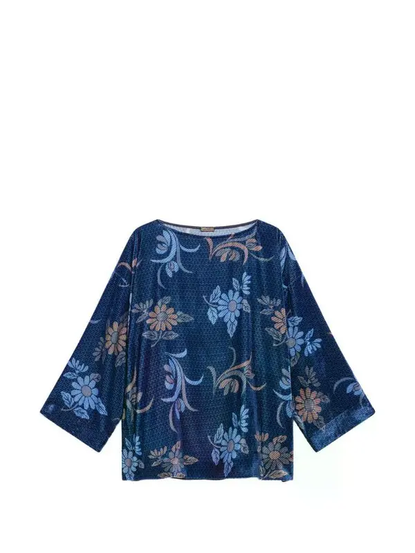 Malìparmi Floral-print Velvet Shirt