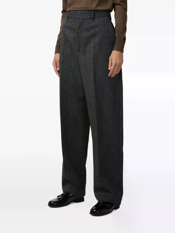 TOD'S Trousers In Mouliné Wool Twill