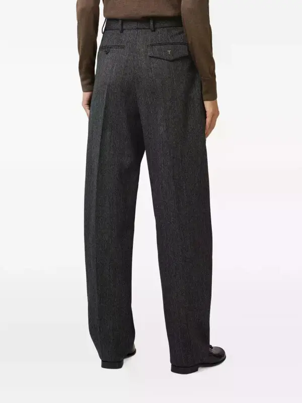 TOD'S Trousers In Mouliné Wool Twill
