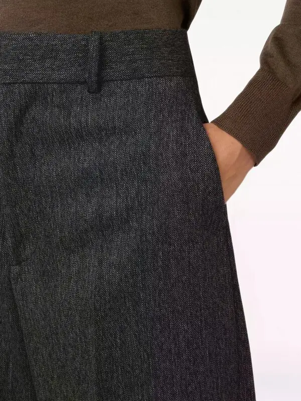 TOD'S Trousers In Mouliné Wool Twill