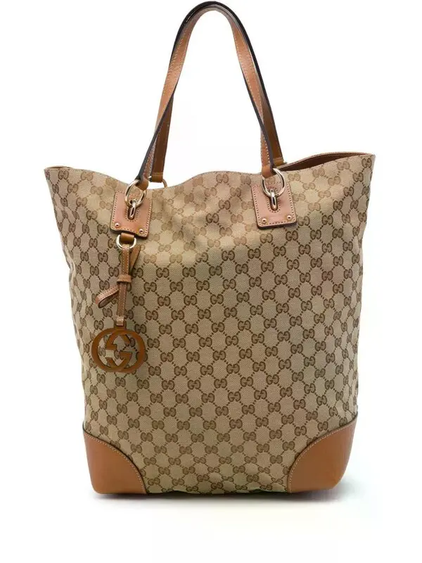 Gucci 2016-2026 Large Gg Canvas Gg Charm Tote Bag