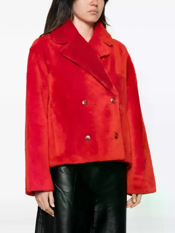 YVES SALOMON Double-breasted Shearling Jacket