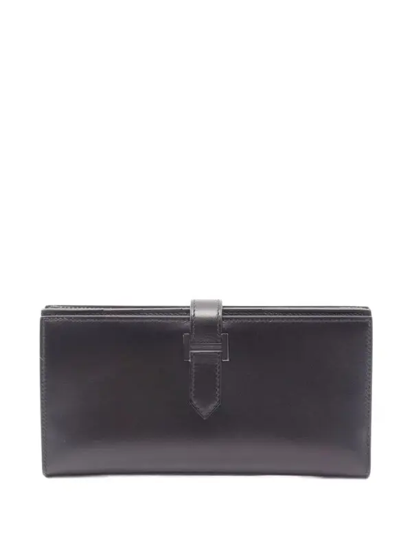 Hermès 2023 Béarn Soufflé Bi-fold Long Wallet - Black