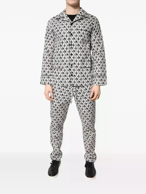 Dolce & Gabbana Monogram-print Pajamas - Black